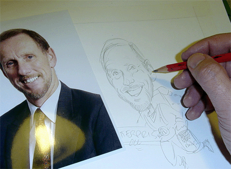 Step By Step: Large-Format Group Caricatures for the Office!